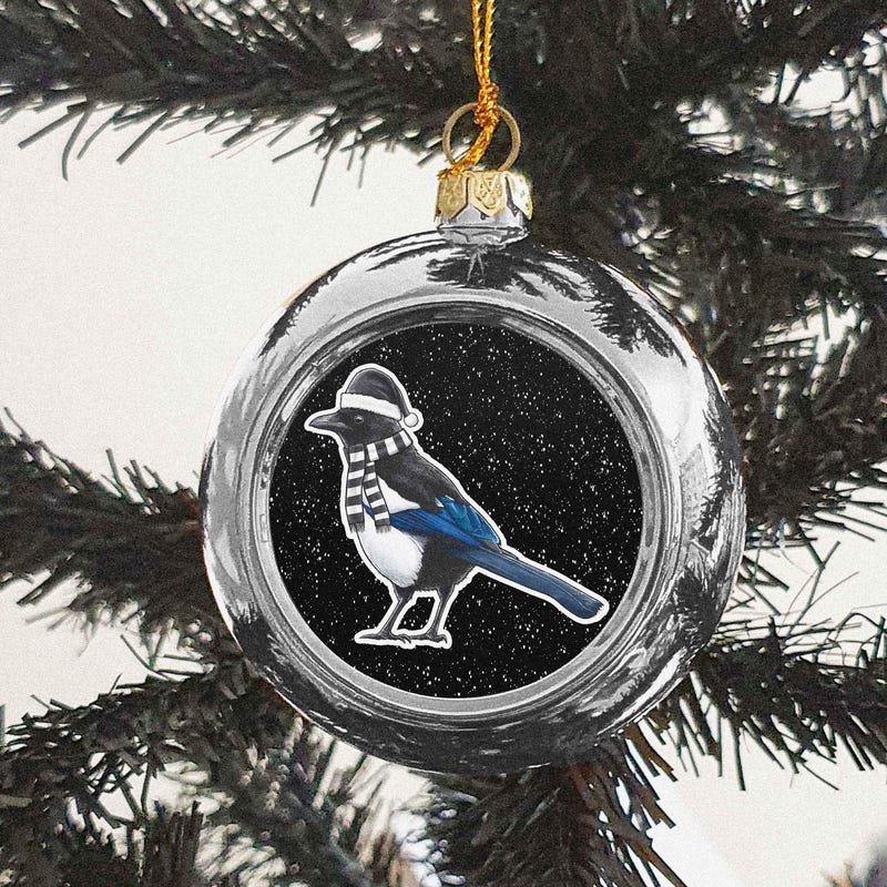 Magpie Ornament - Etsy