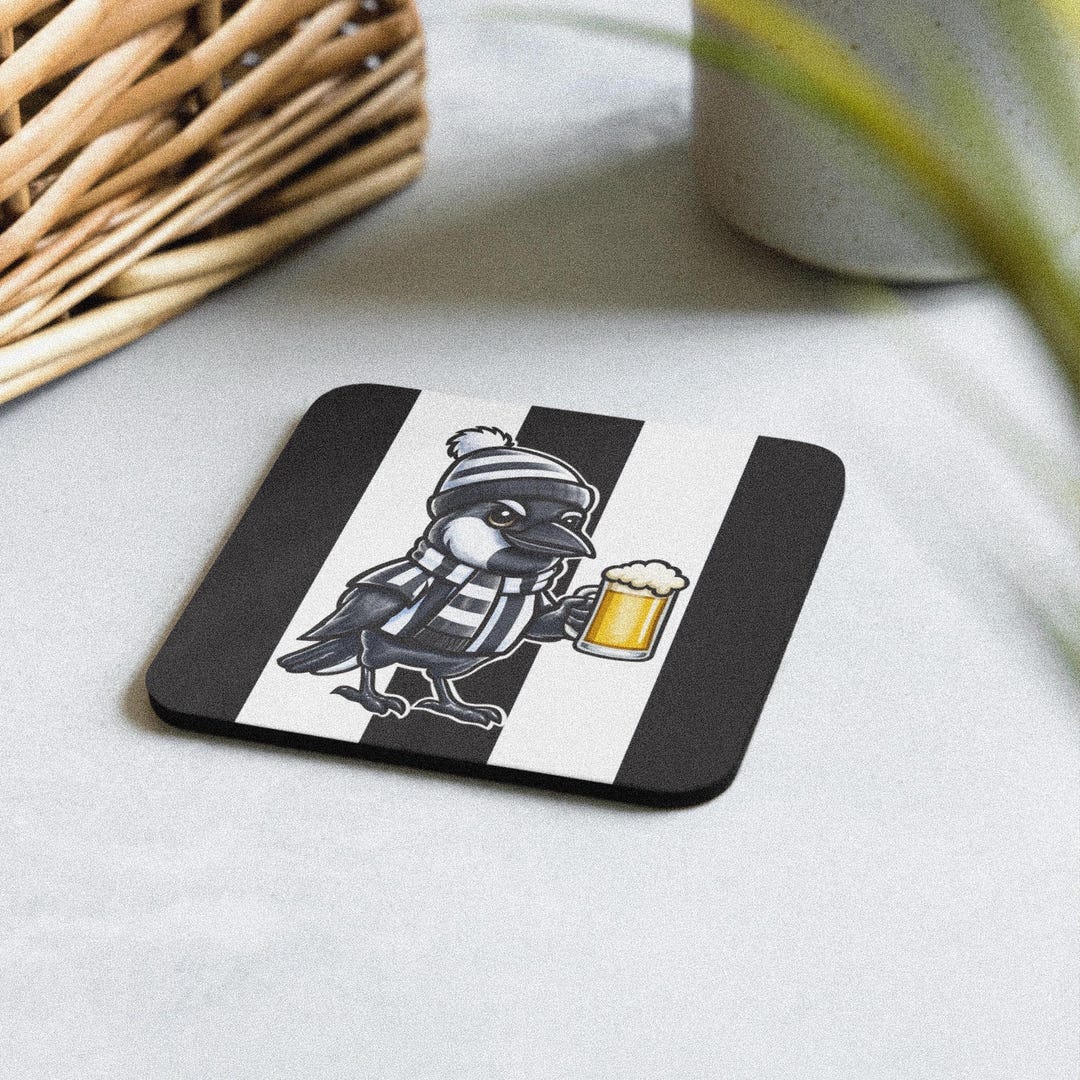 Magpie Black & White Stripes Cartoon Style Inspired Hand Sublimated ...