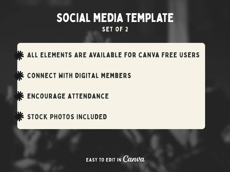 Church Social Media Posts, Canva Templates, Instagram Bundle, Faith ...