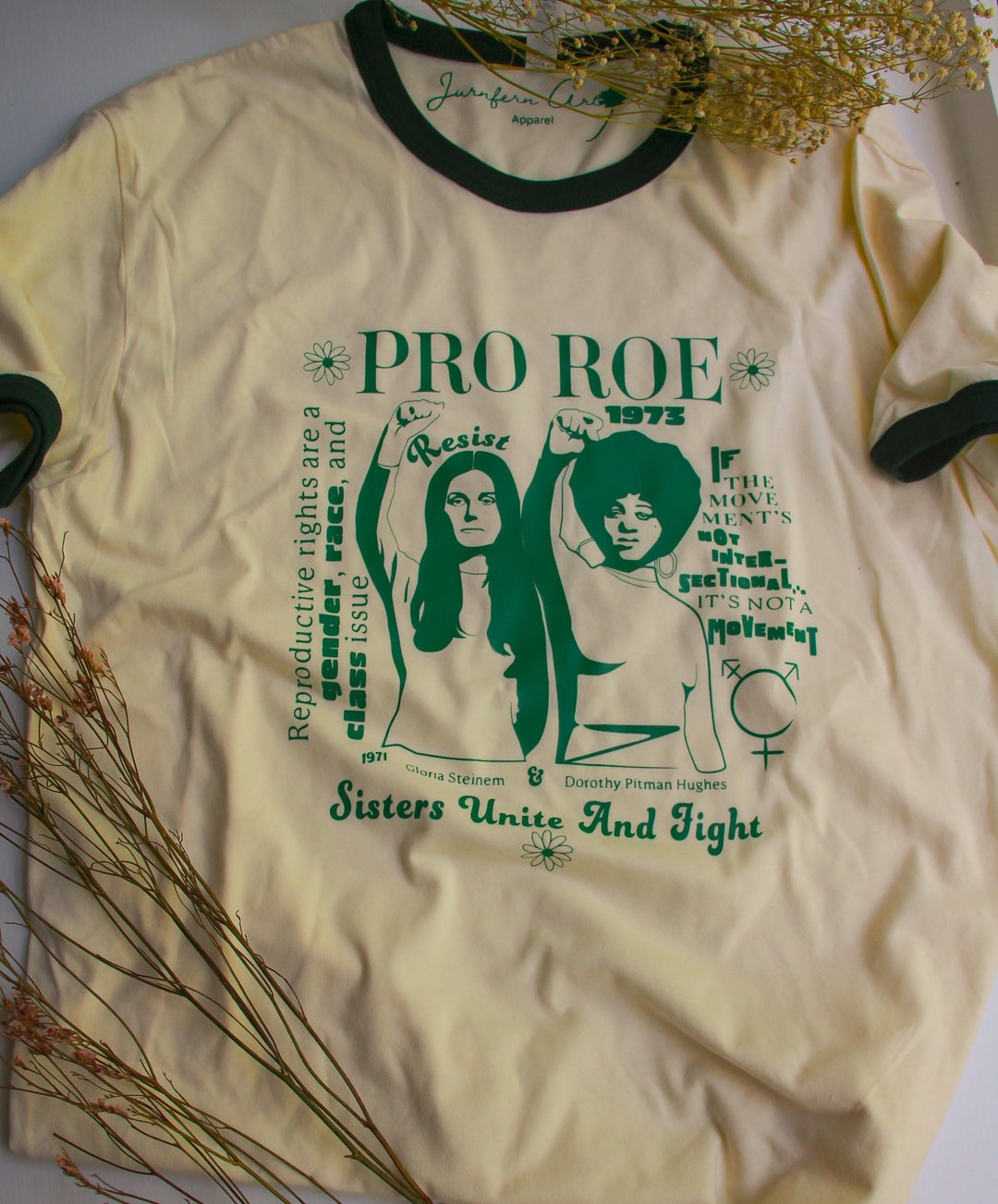 PRO ROE Unisex Ringer T-shirt Gloria Steinem & Dorothy Pitman Hughes ...