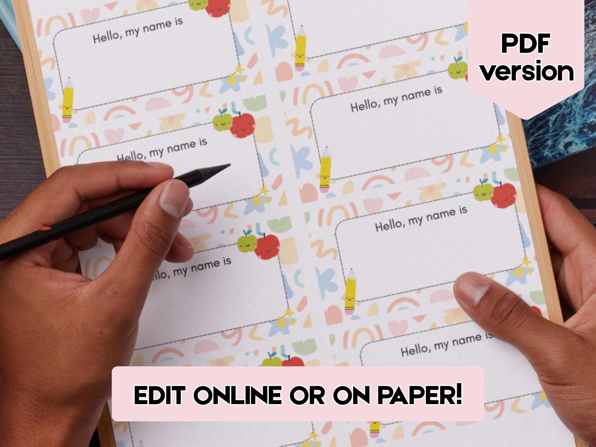 Rainbow Classroom Name Tags | Editable, Printable Desk Labels (PDF ...