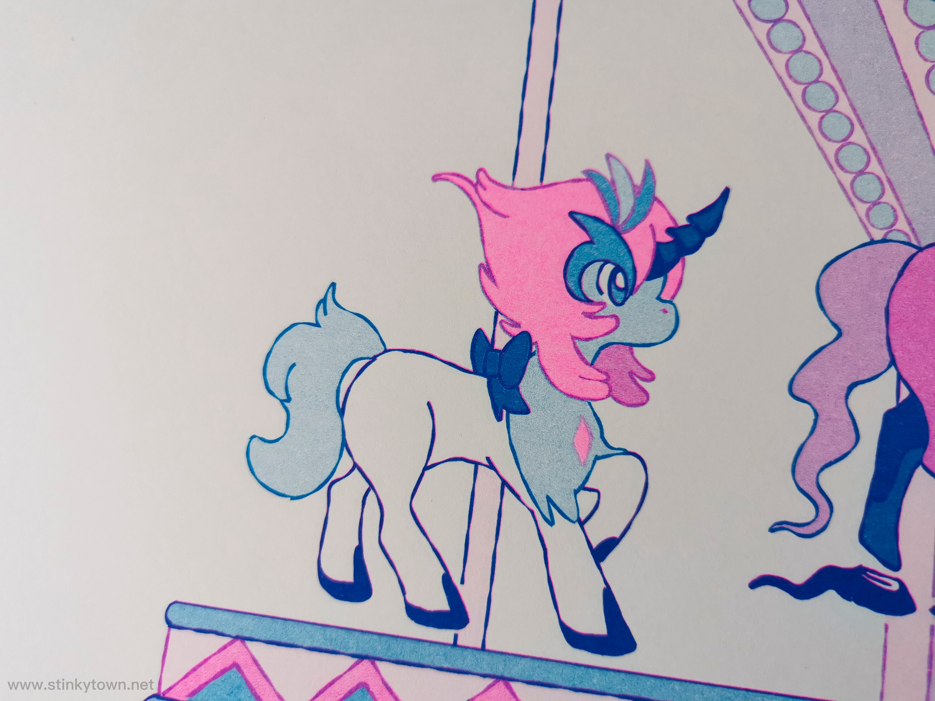 Pokemon Carousel Risograph Print 11x17 - Etsy