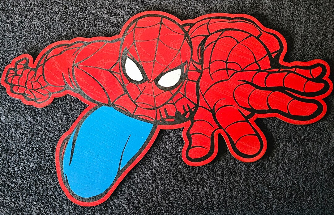 Spider-man Laser Cut and Hand Paintedwall Piece- Perfect for Game Room ...