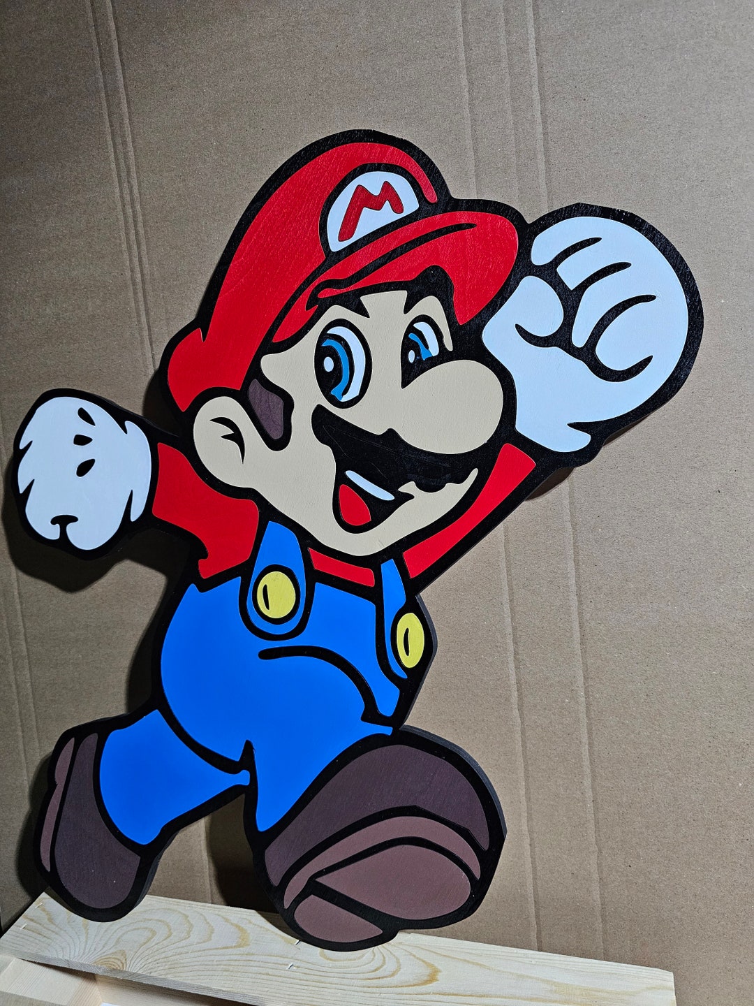 Super Mario Wood Cutout Wall Hanging - Etsy