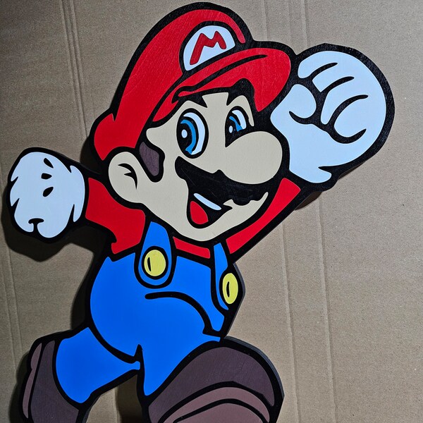 Super Mario Cutout - Etsy