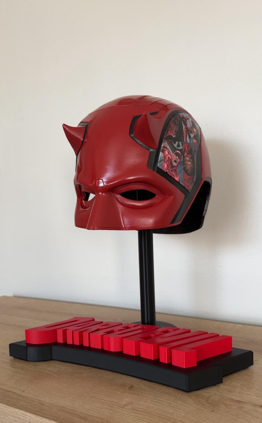 Daredevil Custom Display Cowl – Finished With Comic Strip Art - Etsy