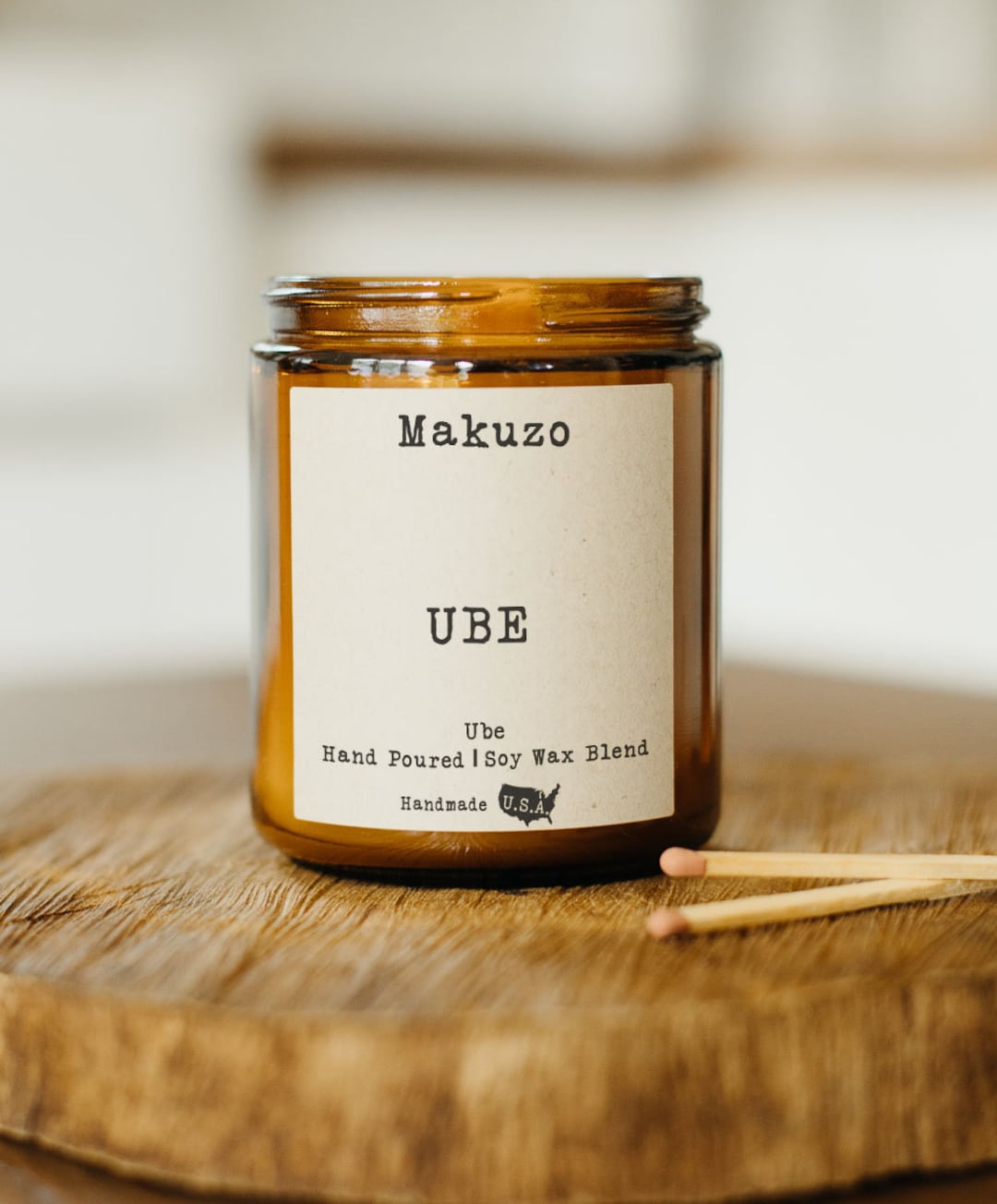 Ube Wood Wick Candle, Filipino Candle, Asian Candle, Sweet Candle ...