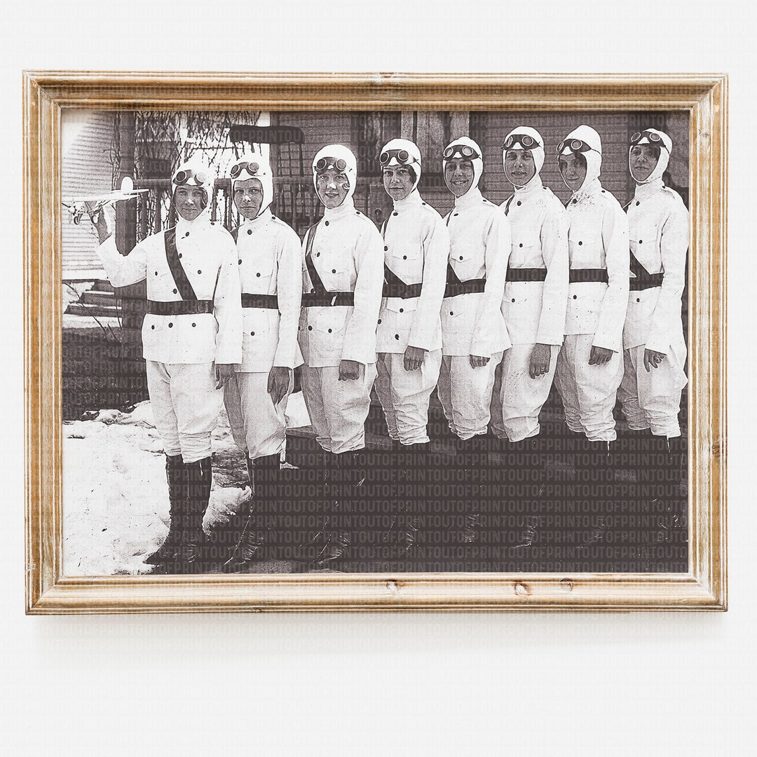 1920s Female Aviation Group Photo, Pilots Airplanes, Vintage Printable ...
