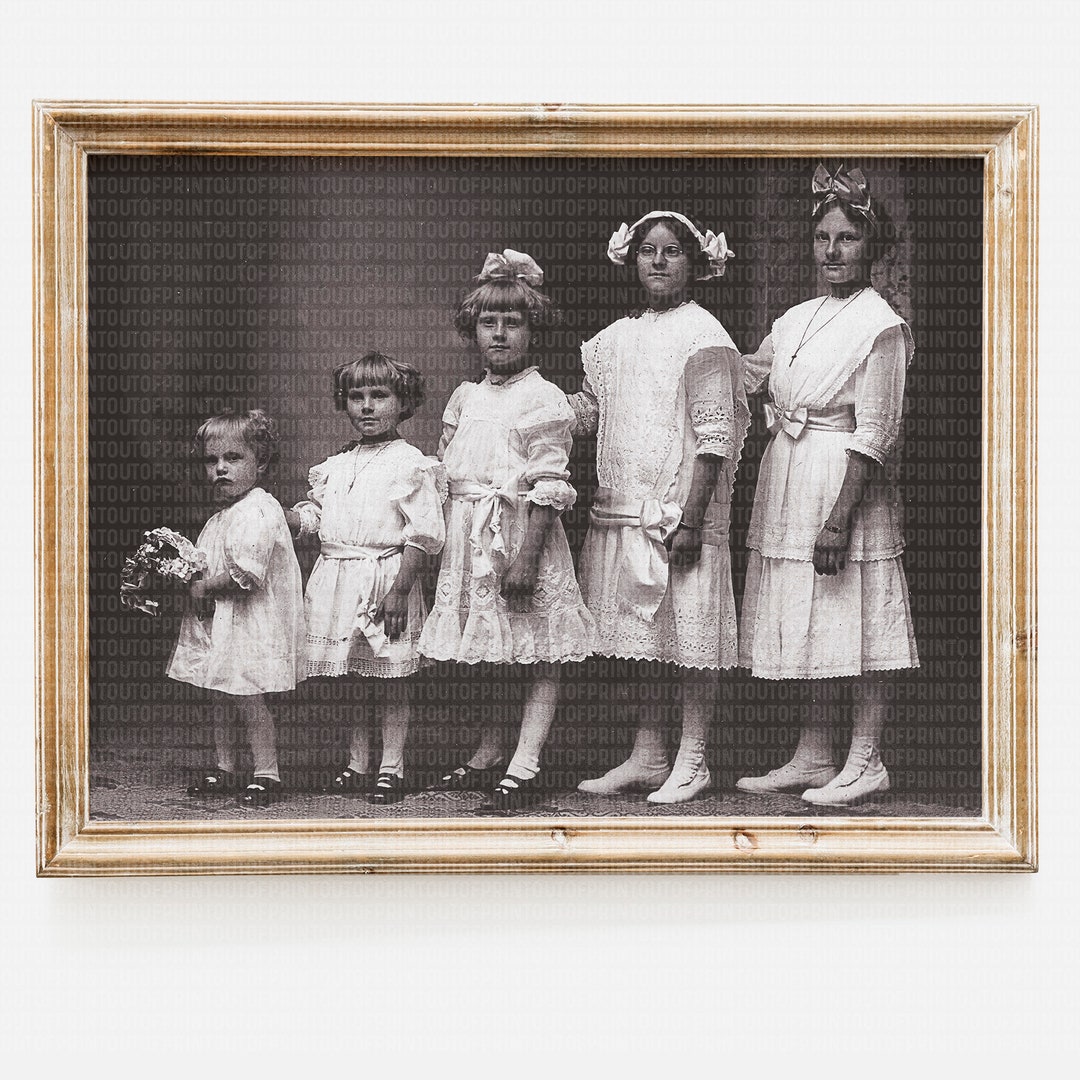 Early 1900s Studio Portrait, 1900s Girls Studio Portrait, Printable ...