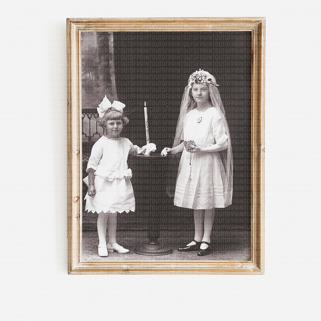 Early 1900s Studio Portrait, 1900s Girl Studio Portrait, Printable Wall ...