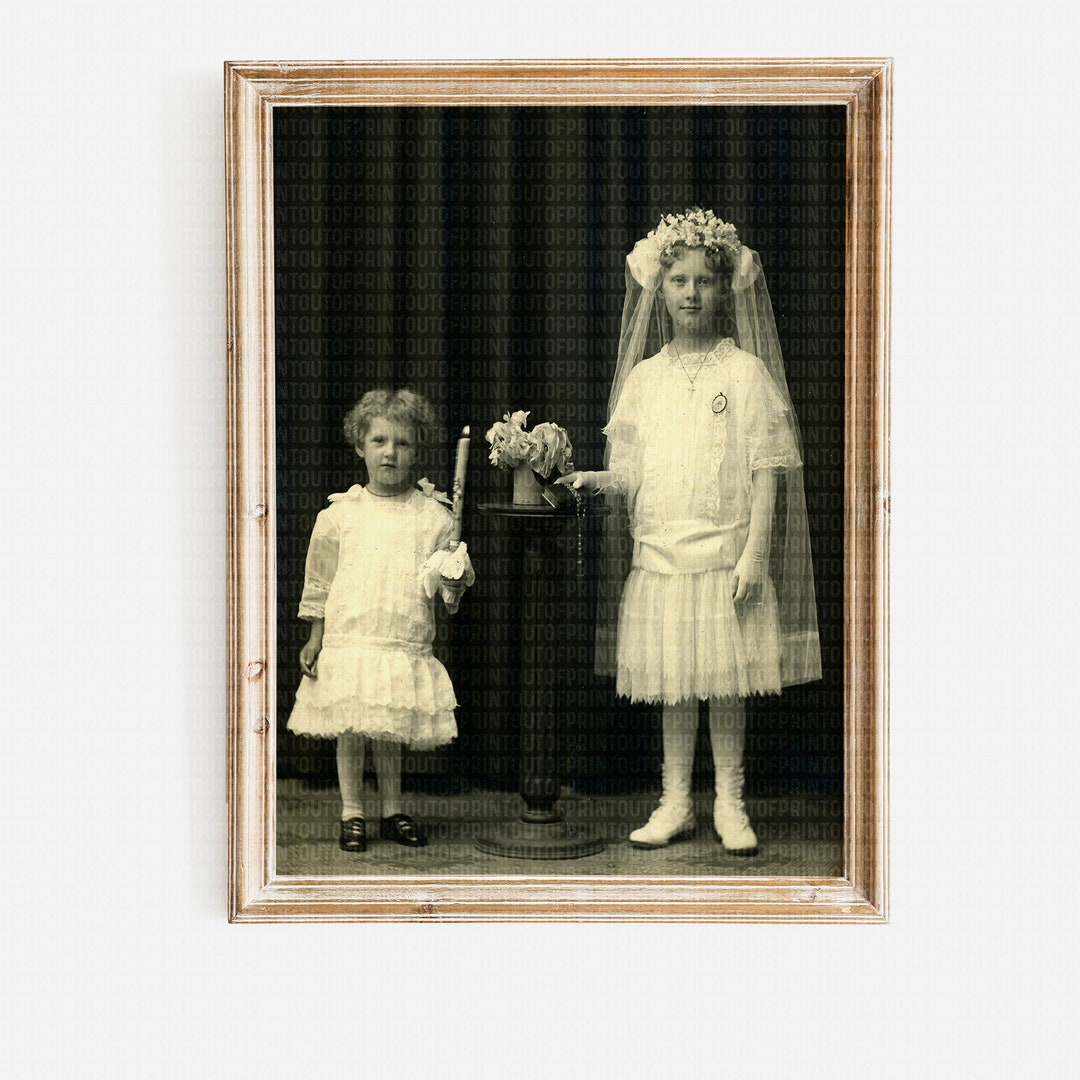 Early 1900s Studio Portrait, 1900s Girl Studio Portrait, Printable Wall ...