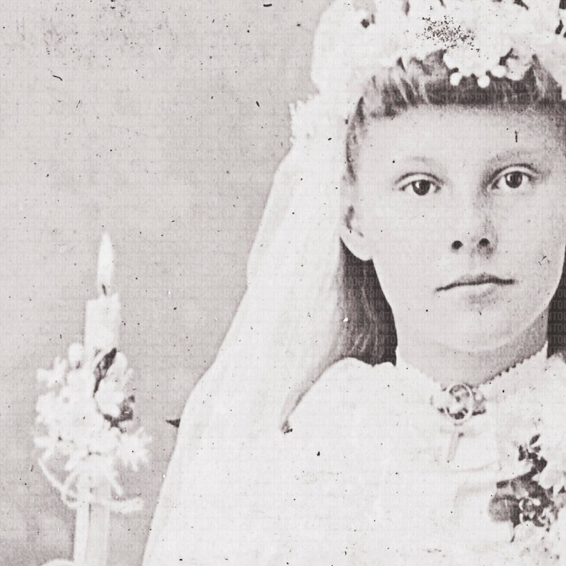 Early 1900s Studio Portrait, 1900s Girl Studio Portrait, Printable Wall ...