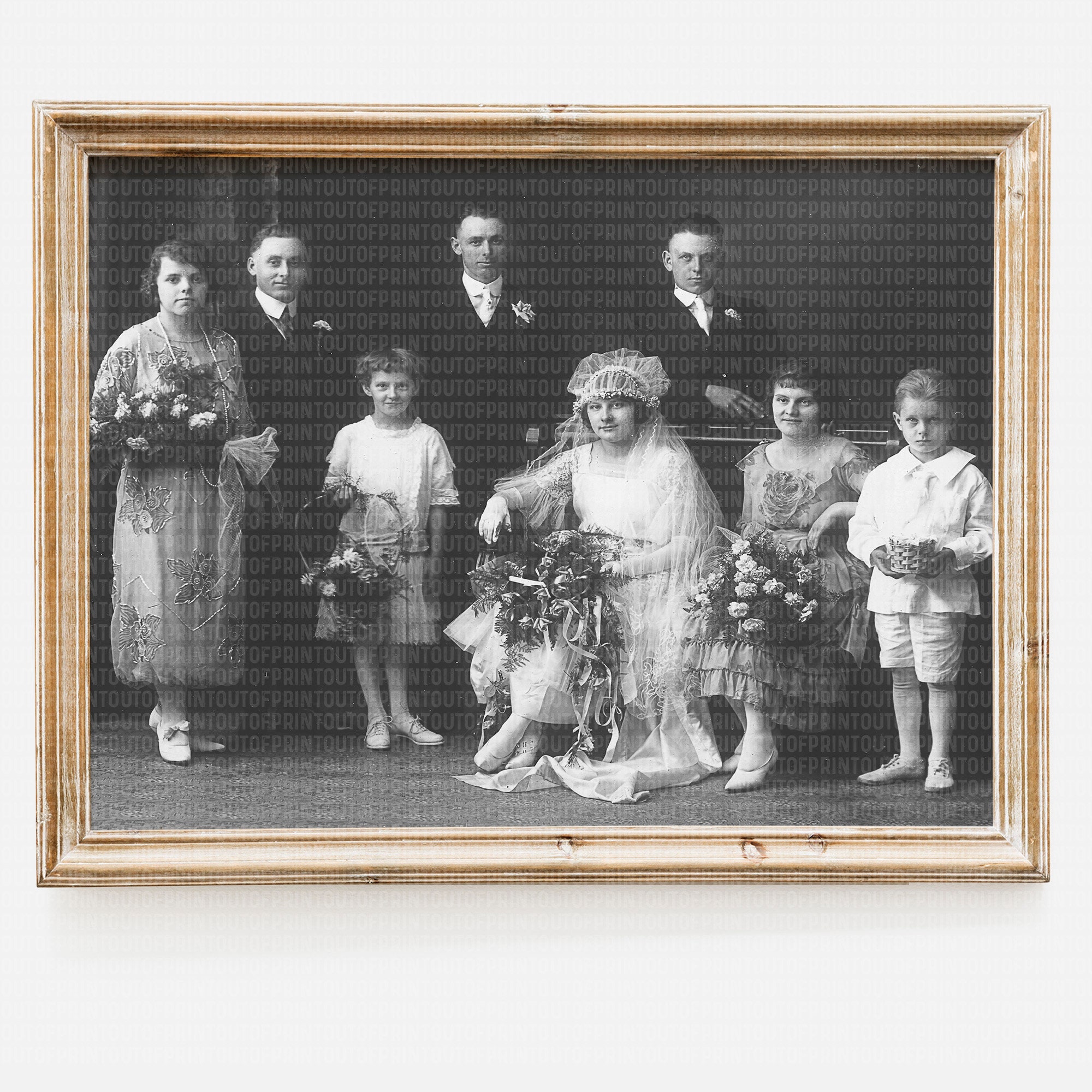 Early 1900s Wedding Family Studio Portrait, 1900s Studio Portrait ...