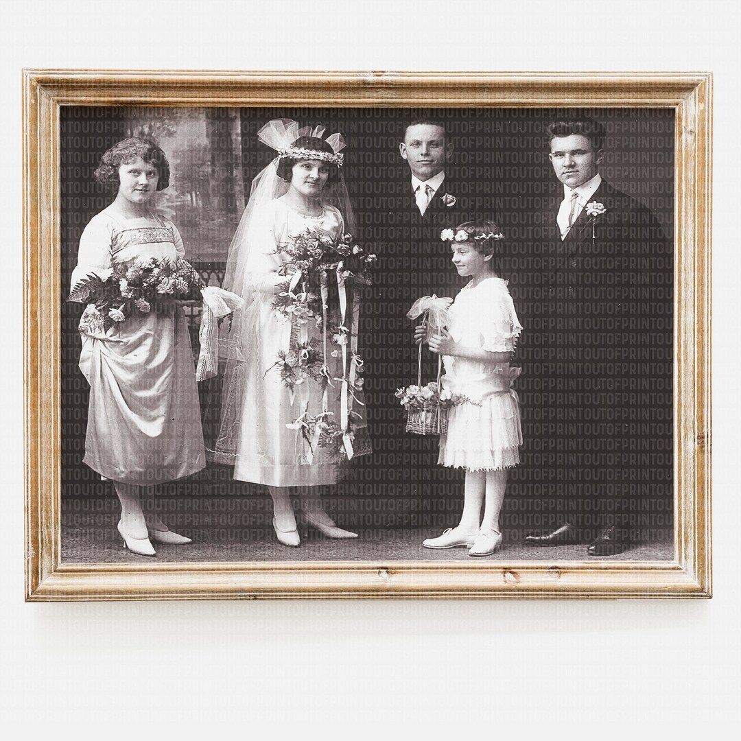 Early 1900s Wedding, Wedding Party Photo, Group Portrait, Printable ...