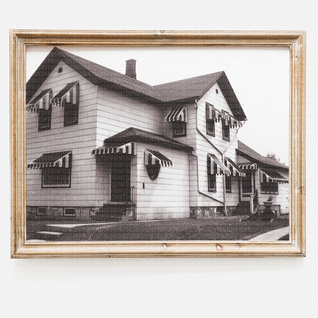 Early 1900s House, Old House Portrait, Printable Wall Art, Instant ...