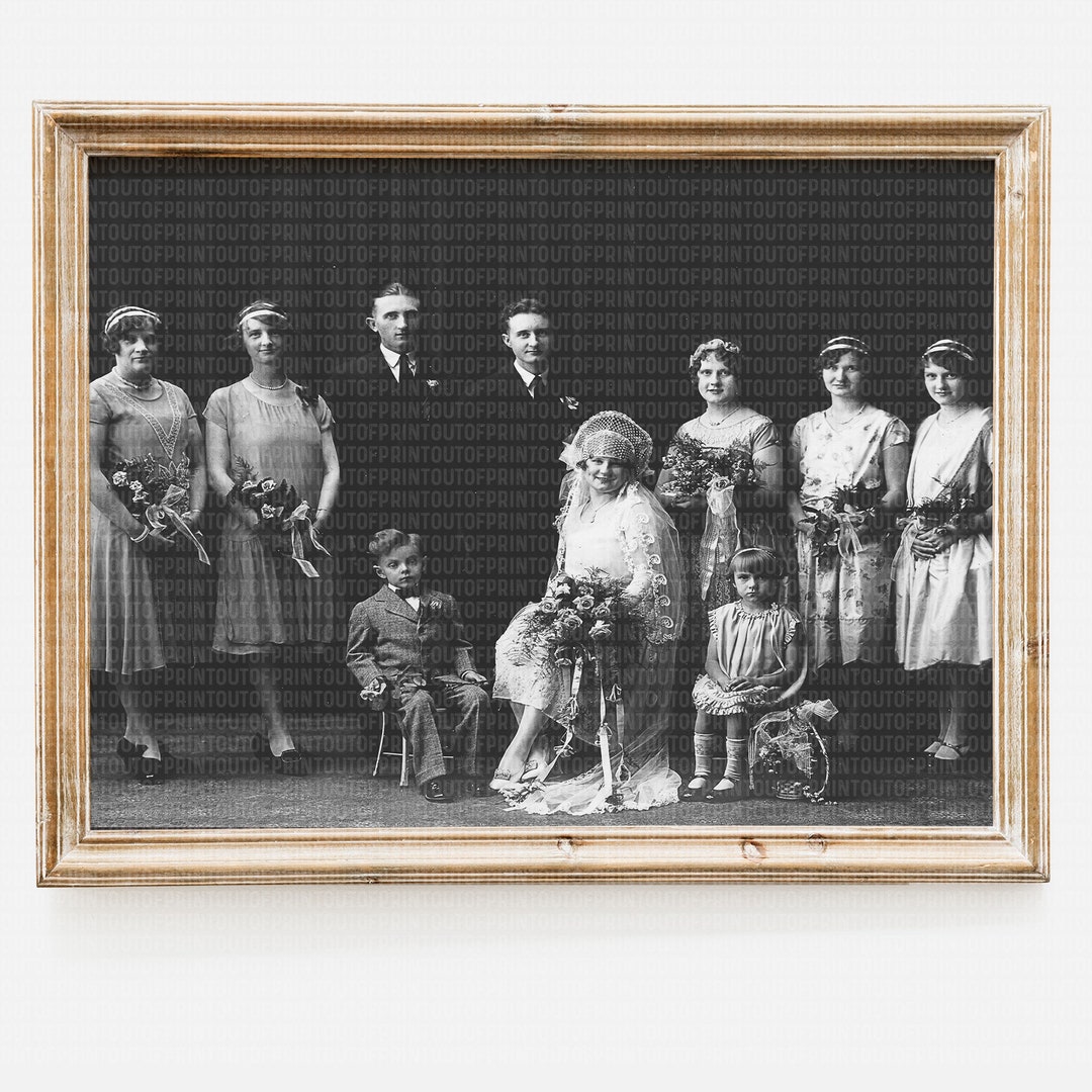 Early 1900s Wedding, Wedding Party Photo, Group Portrait, Printable ...