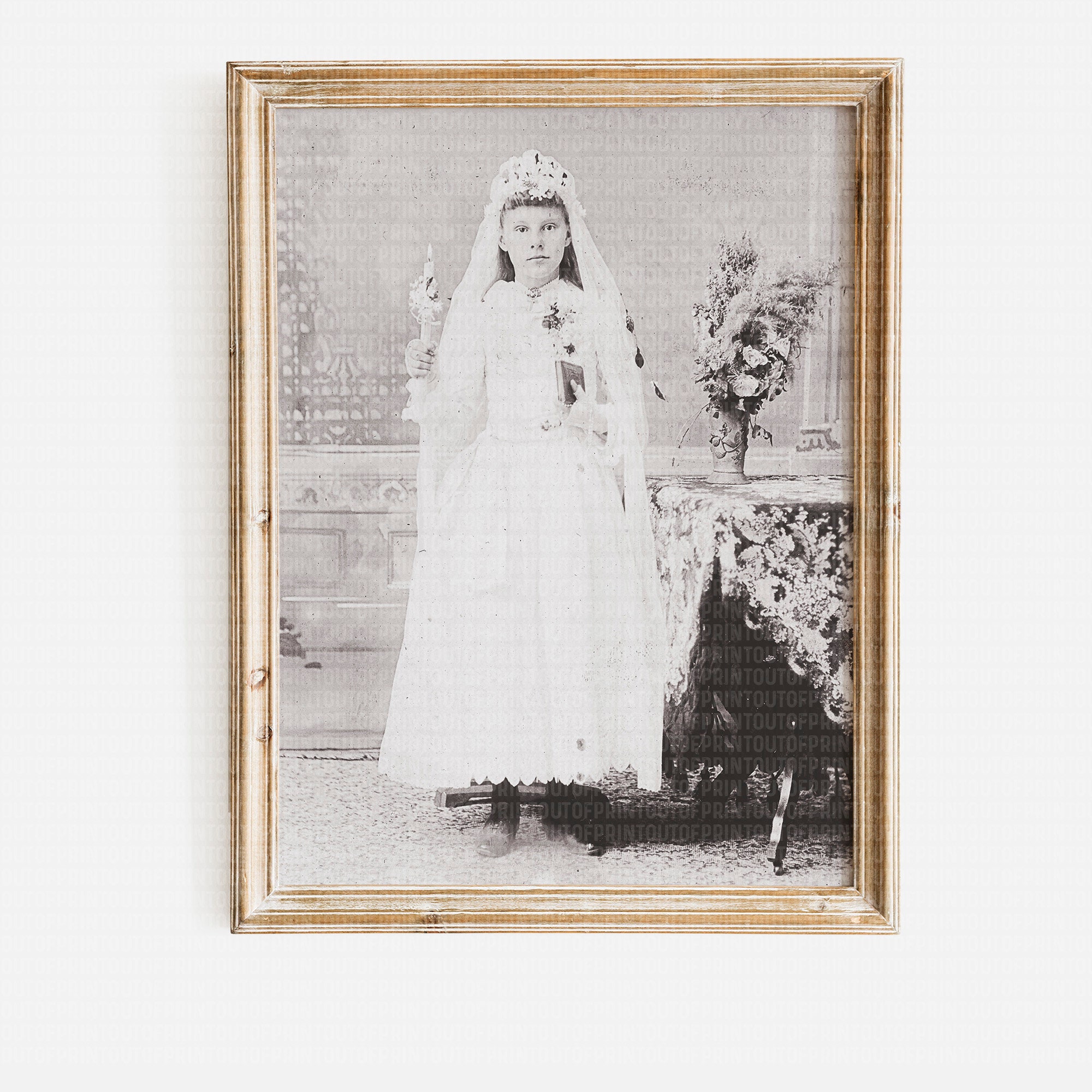 Early 1900s Studio Portrait, 1900s Girl Studio Portrait, Printable Wall ...