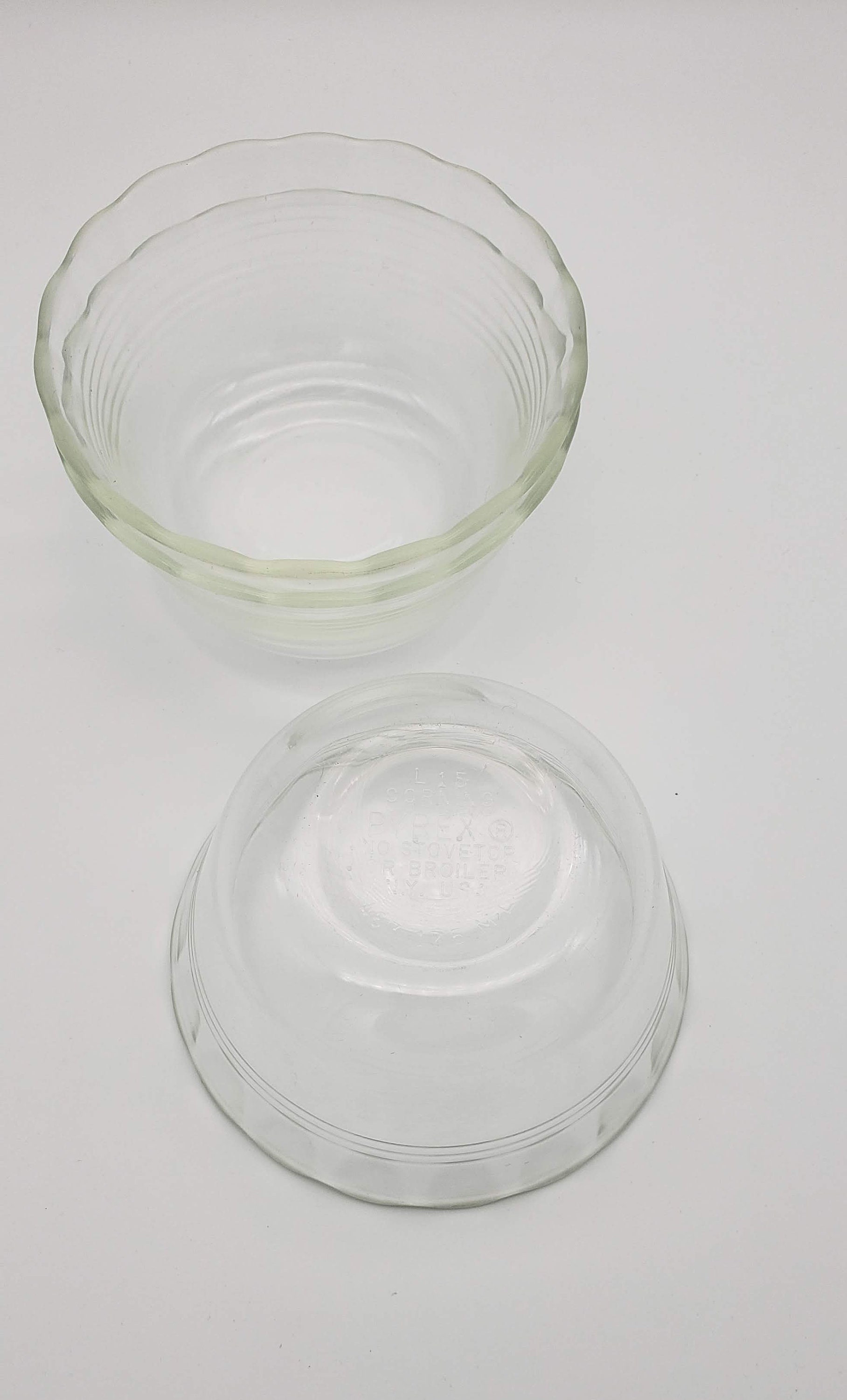 Vintage Pyrex Ramekin 463 Clear Glass Scalloped Rimmed - Etsy