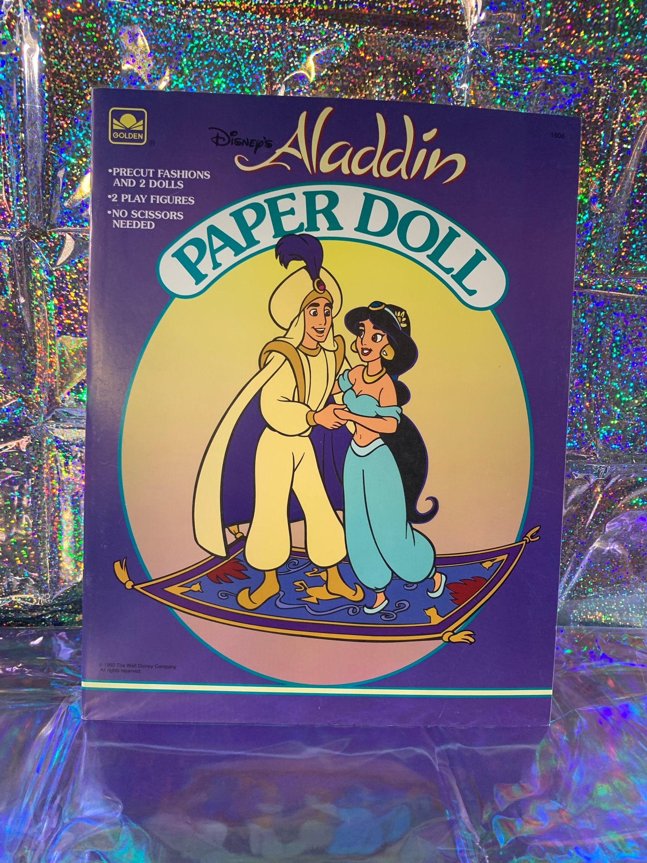 1992, In-tact/un-used Aladdin Paper Doll Book, Vintage Disney, 1992 ...