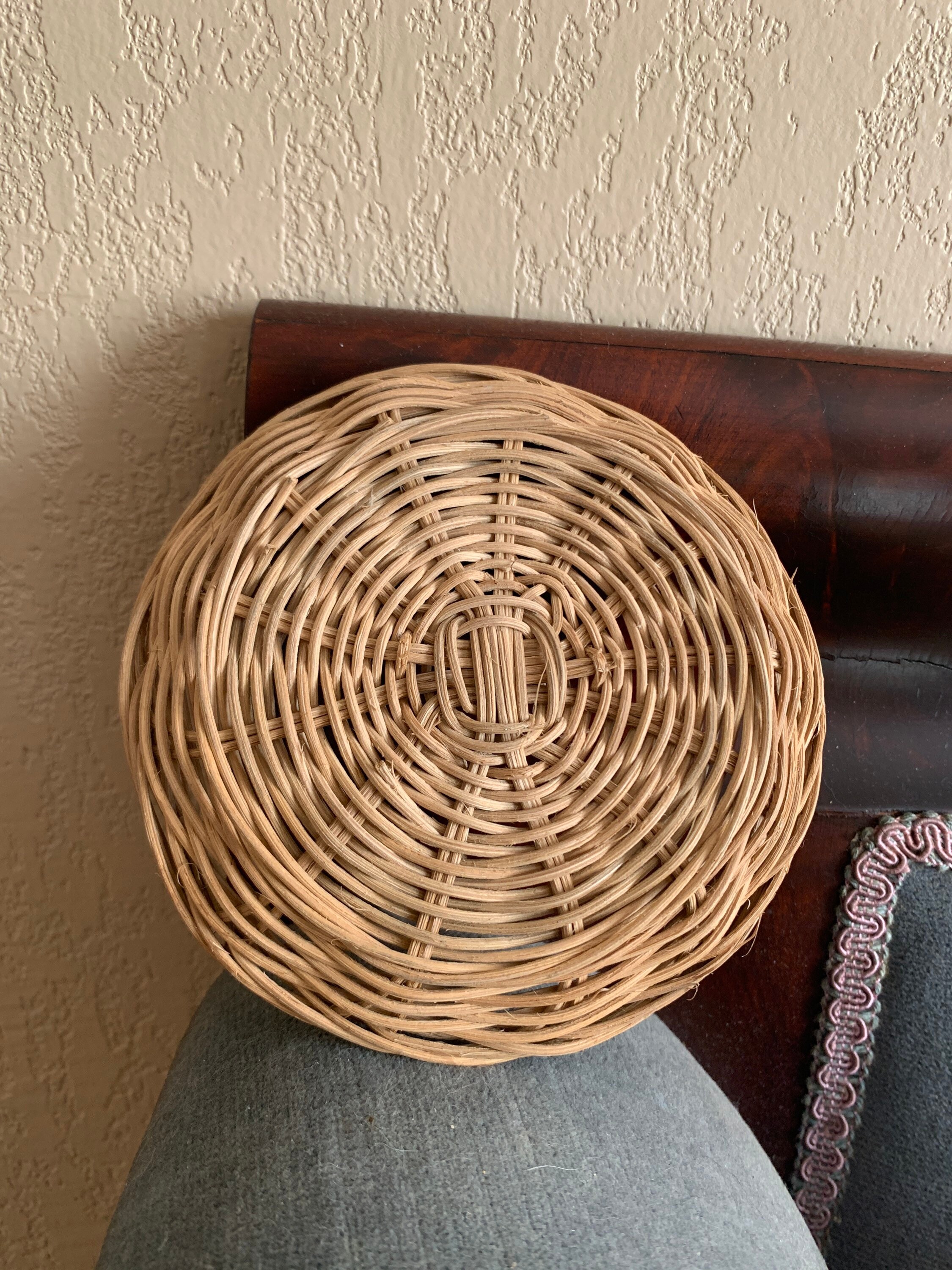 Sold Separately: Mini 5 Wicker Straw Plate Holders Wall - Etsy
