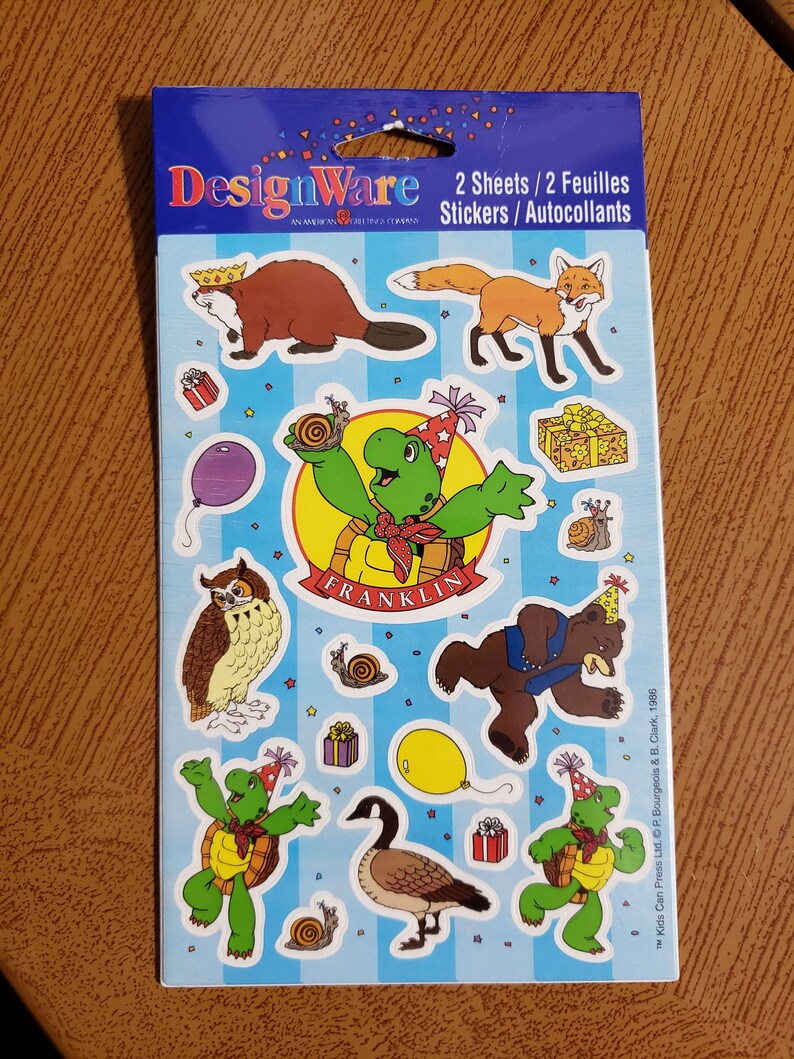 1990s Franklin Stickers still in Packaging Nick Jr. Franklin the Turtle ...