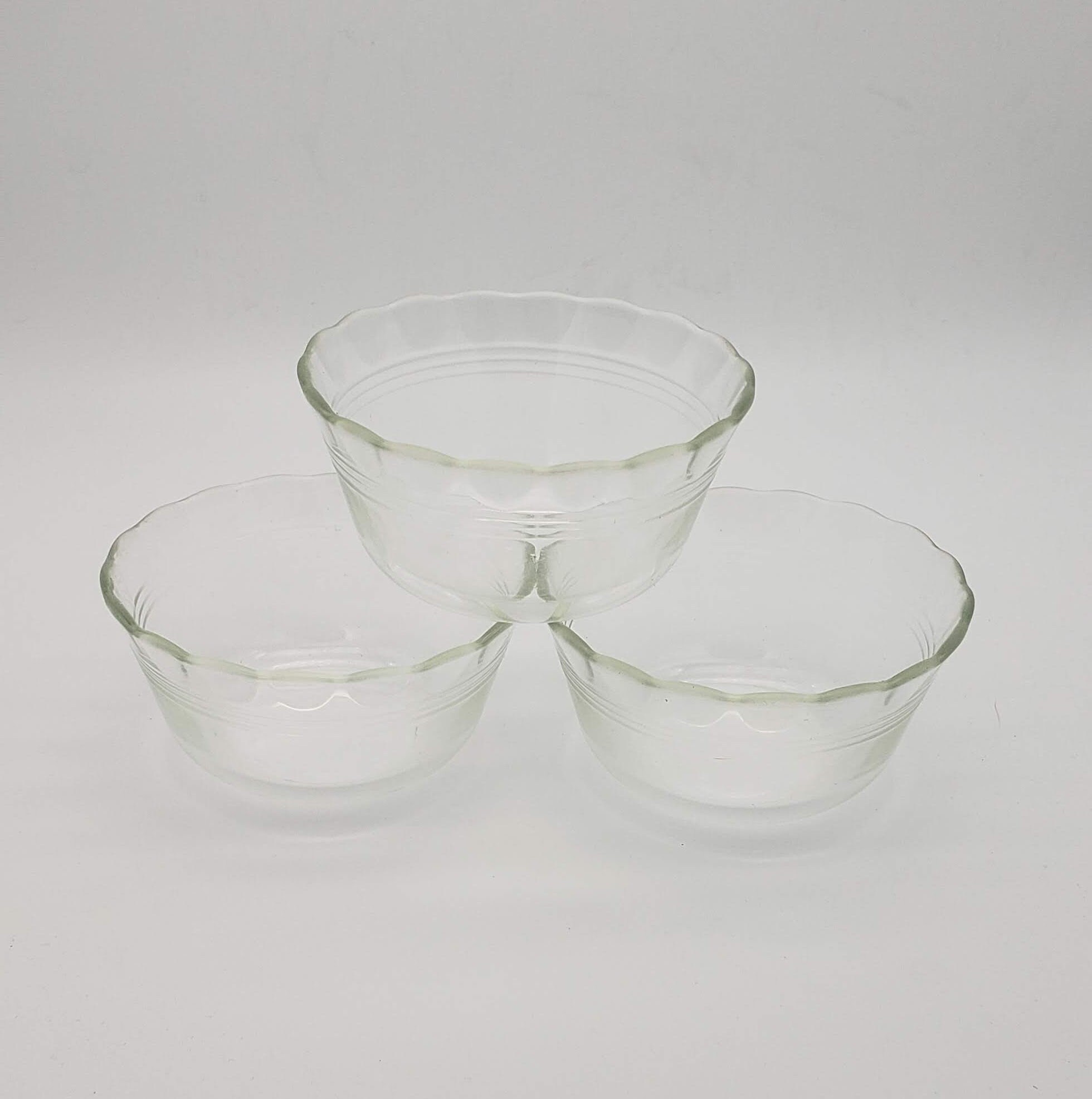 Vintage Pyrex Ramekin 463 Clear Glass Scalloped Rimmed - Etsy