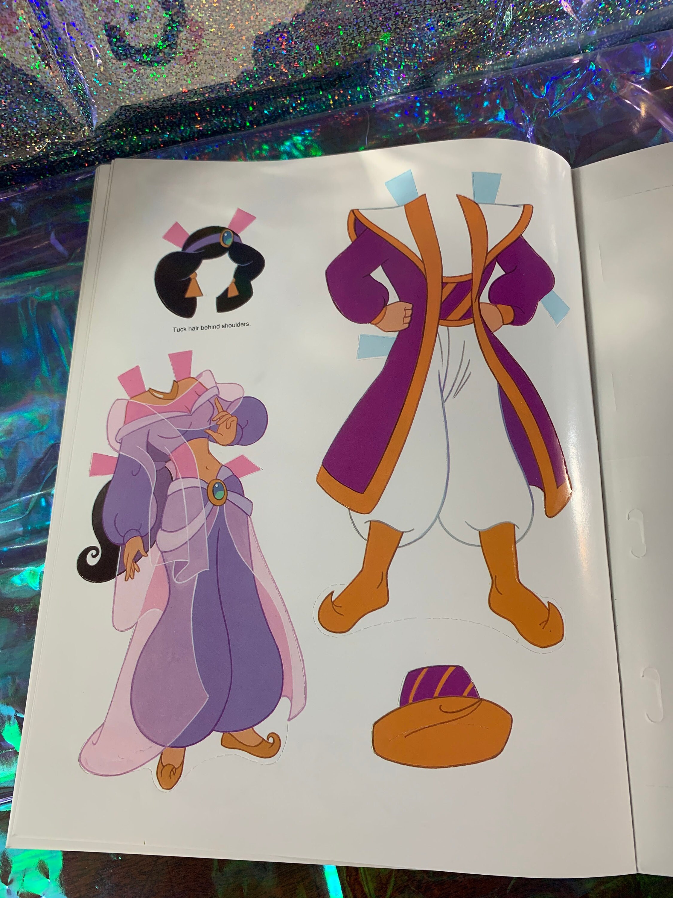 1992, In-tact/un-used Aladdin Paper Doll Book, Vintage Disney, 1992 ...