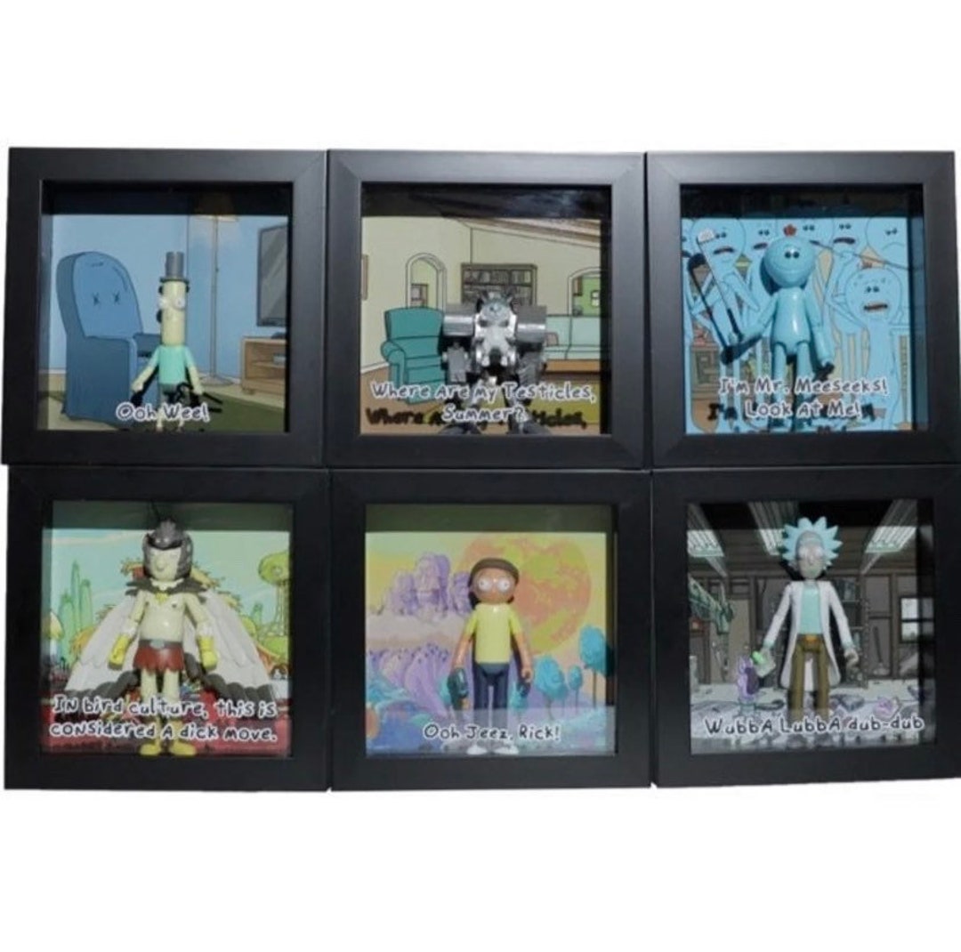 Rick and Morty Shadow Boxes Set of 6 - Etsy