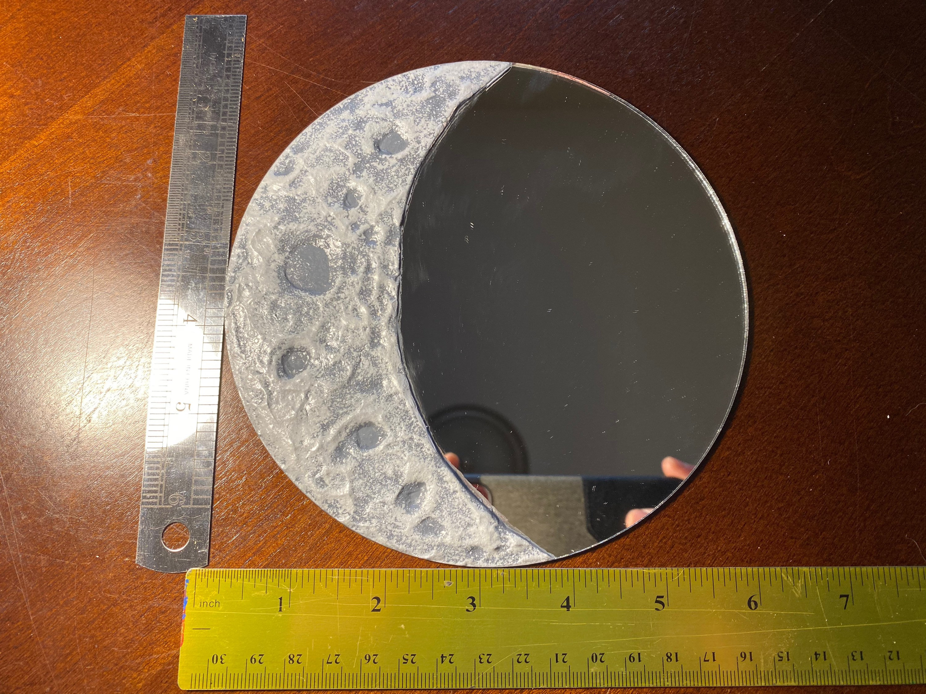 Lunar Bella Crescent Moon Mirror 6 Round Mirror Wall Decor - Etsy