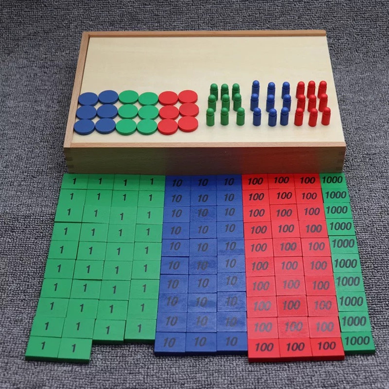 Montessori Kids Math Mathematics Decimal System Teaching | Etsy