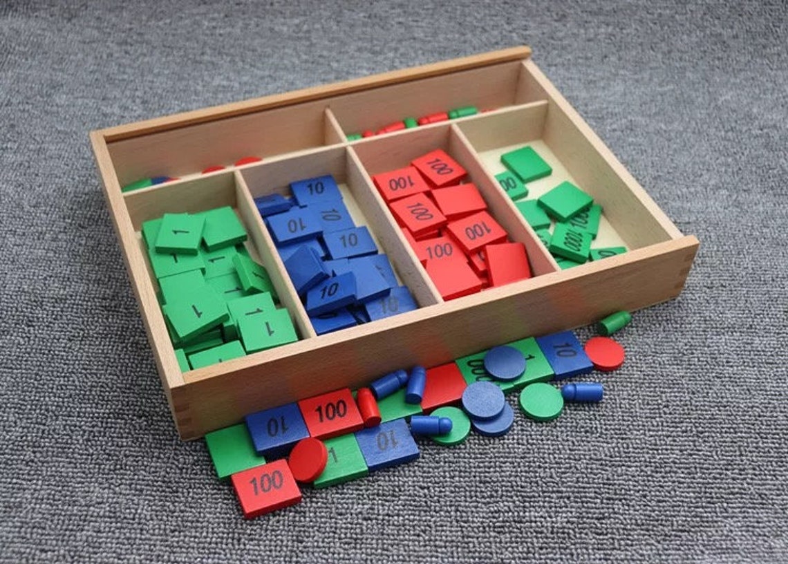 Montessori Kids Math Mathematics Decimal System Teaching - Etsy