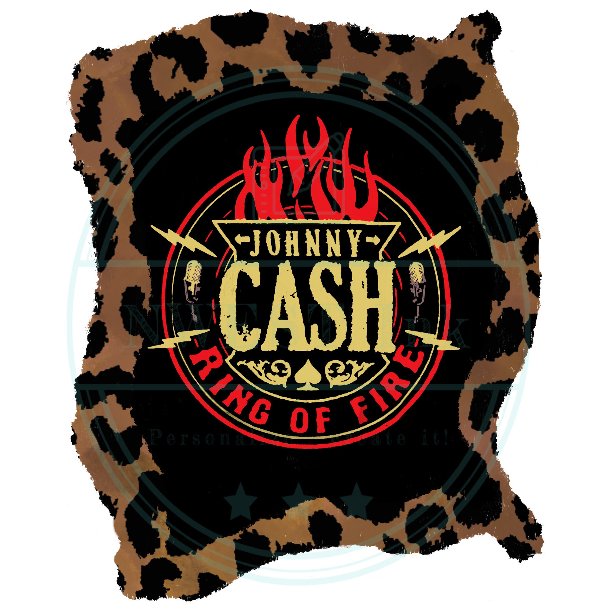 County Rock and Roll Band Music Png Digital Download Leopard | Etsy