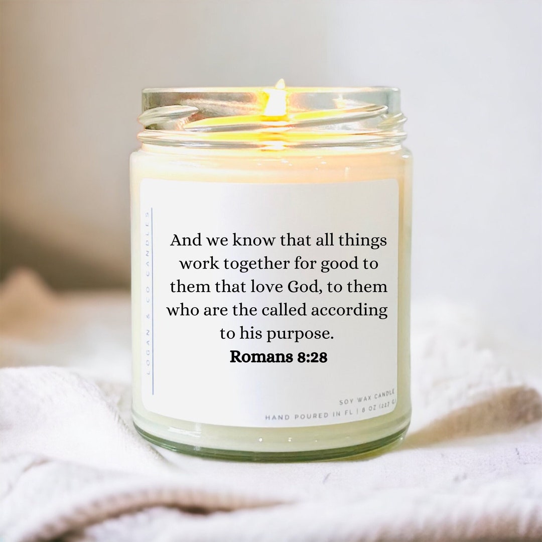 Personalized Bible Verse Soy Candle: Custom Christian Gift - Etsy