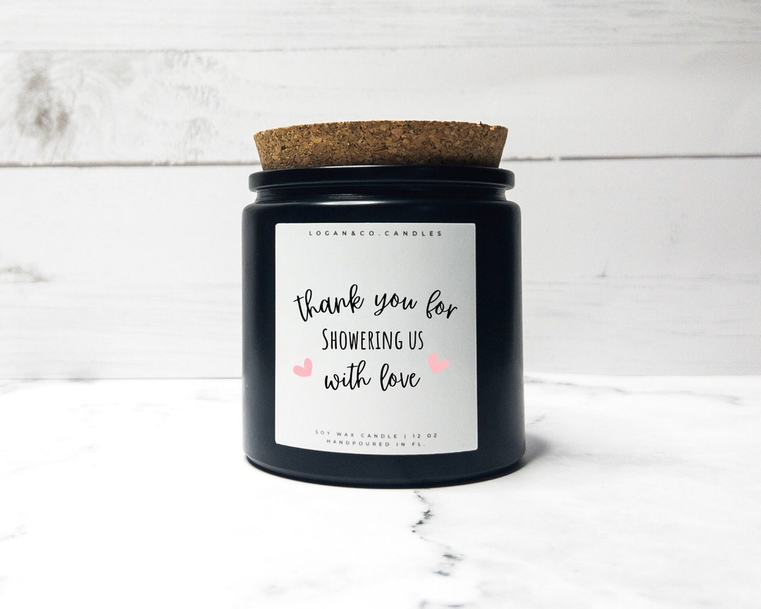 Thank You Hostess Gift, Wood Wick Soy Candle, Gift for Hostess, Baby ...