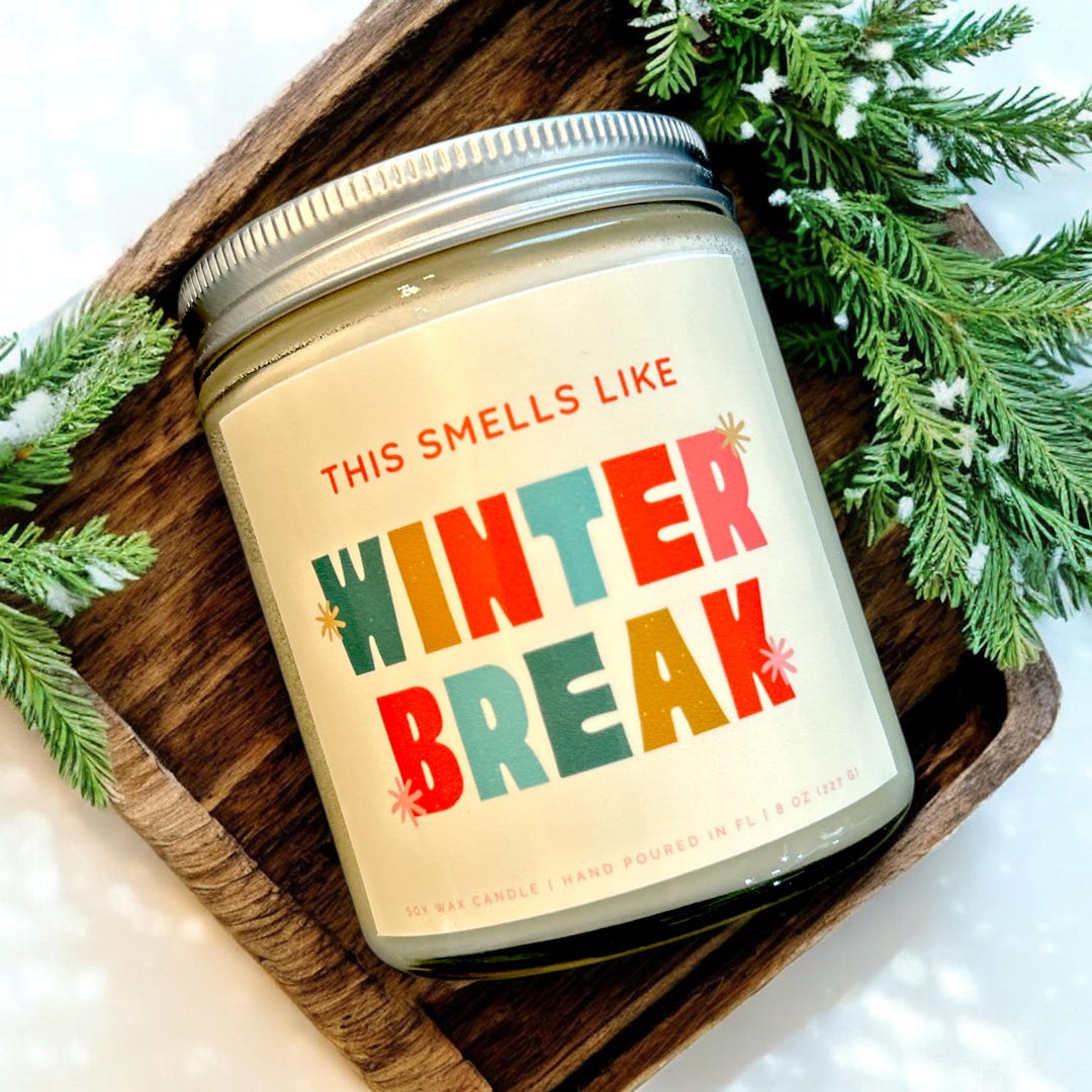 Smells Like Winter Break Soy Candle, Christmas Gift for Friend ...