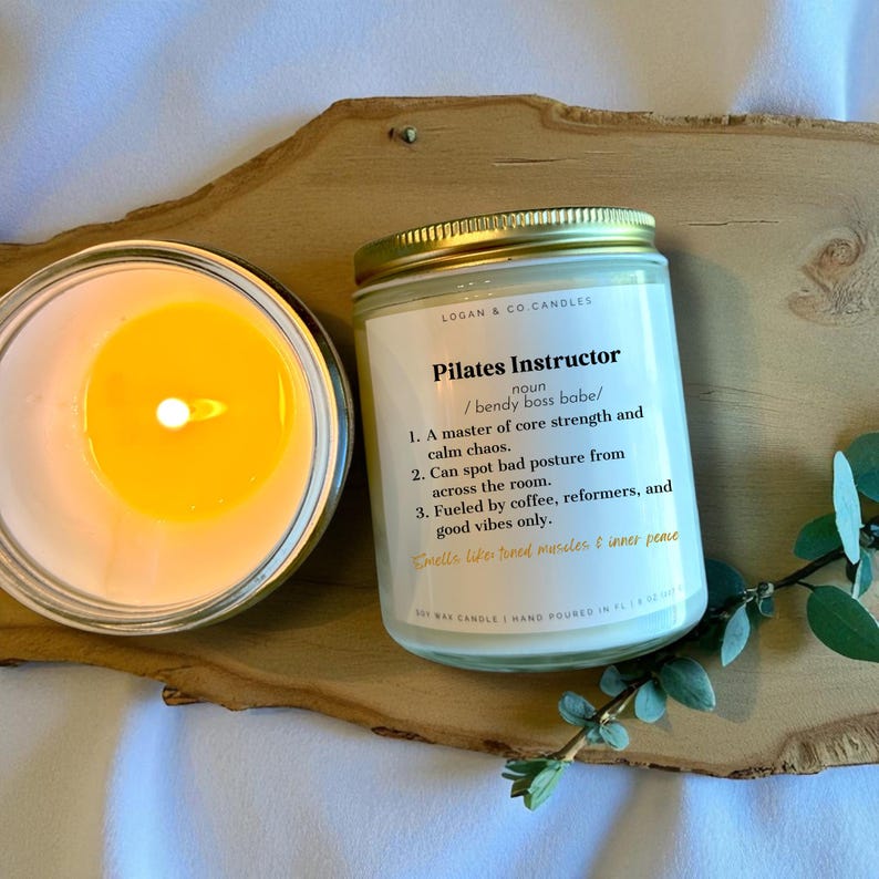 Gift for Pilates Instructor Soy Candle: Pilates Instructor Definition ...