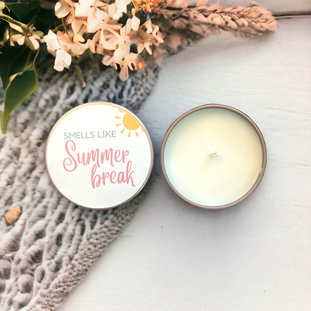 Set of 5 Tins, Smells Like Summer Break, Gift for Teacher, Teacher Gift ...