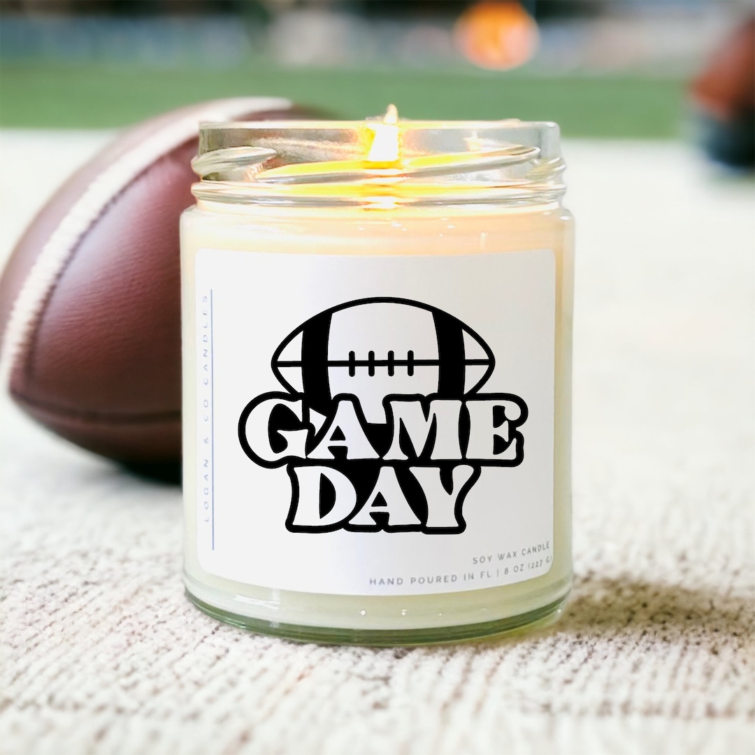 Game Day Soy Candle, Football Decor, Football Candle, Football Gifts ...