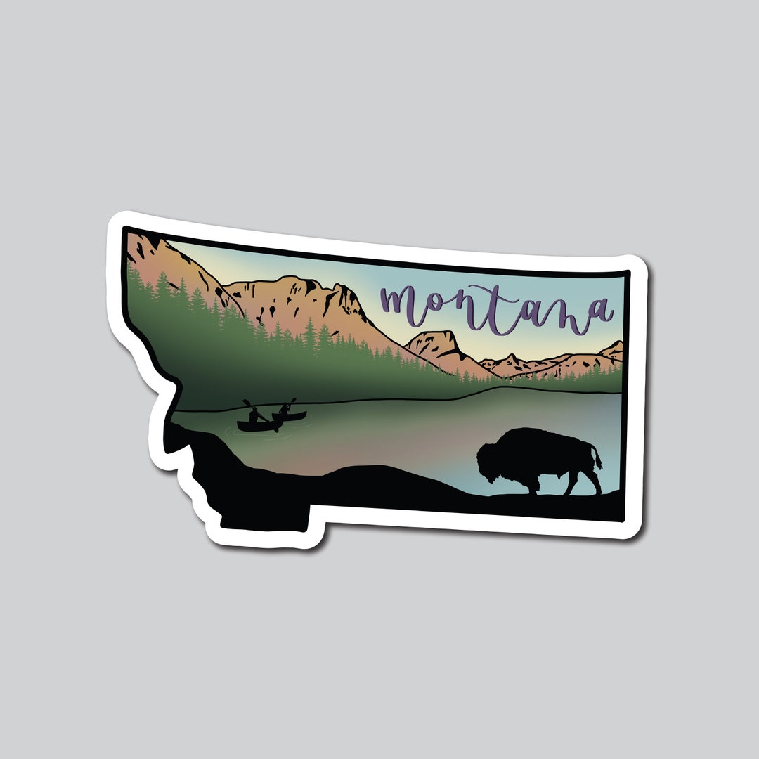 3 Montana Vinyl Sticker State Stickers Waterproof - Etsy