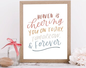 Heaven is Cheering You on Today Tomorrow and Forever. - Etsy