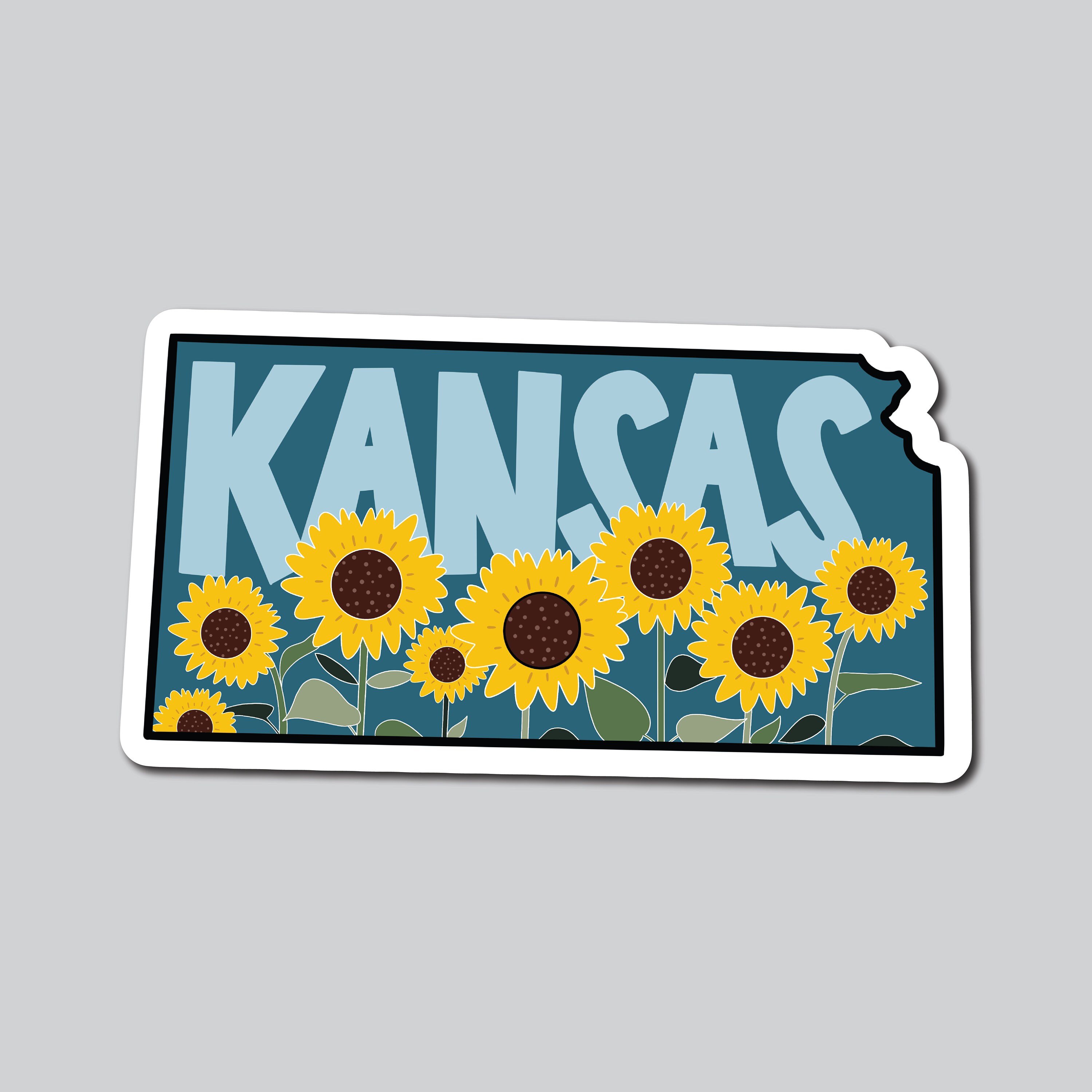 3 Kansas Vinyl Sticker State Stickers Waterproof - Etsy