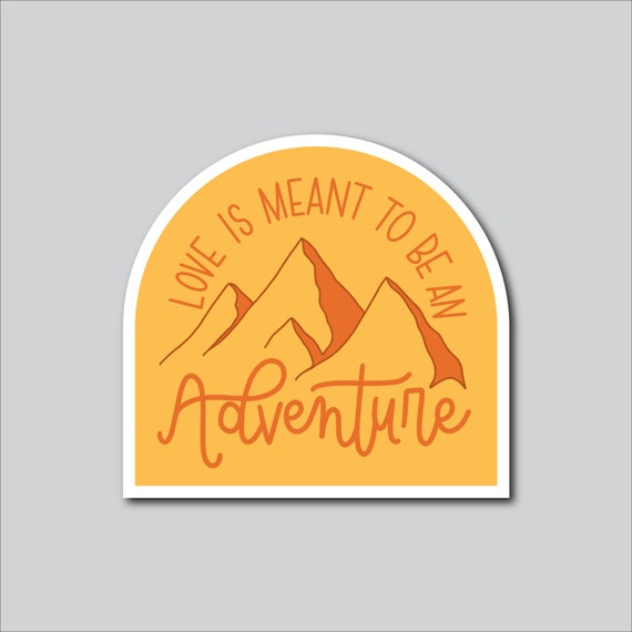 Love is an Adventure Vinyl Sticker | Etsy