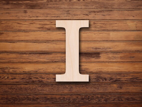 Letter I Uppercase Laser Cut Unfinished Wood Cutout | Etsy