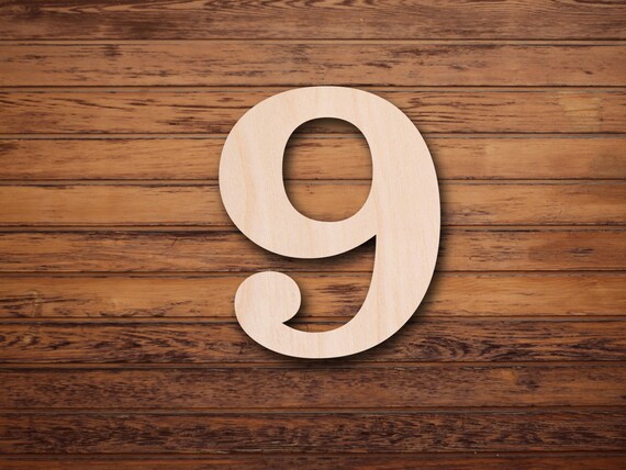 Number Nine Laser Cut Unfinished Wood Cutout Shapes - Etsy Singapore