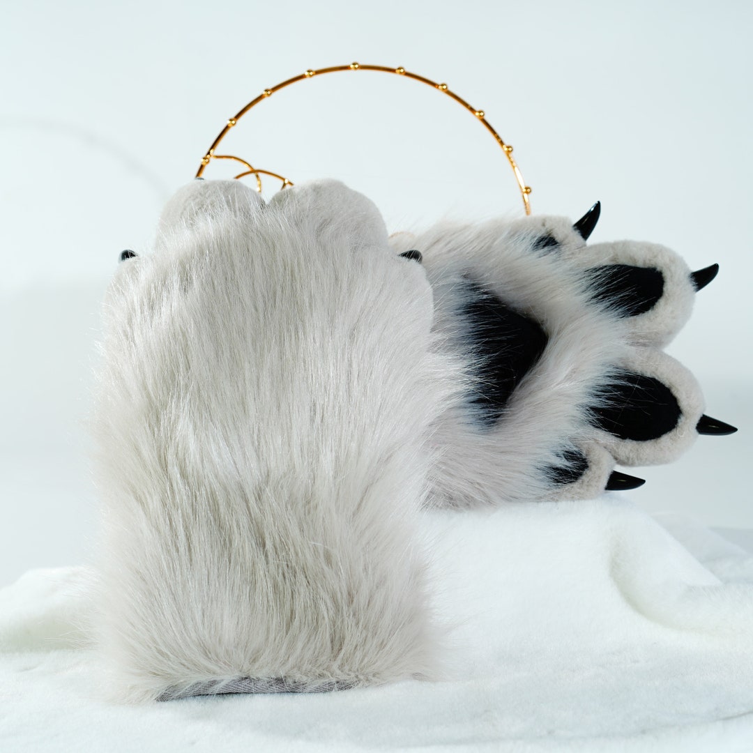 Light Grey Paws, Fox Paws, Cat Paws, 4-finger Paws, Pet Play, Cosplay ...