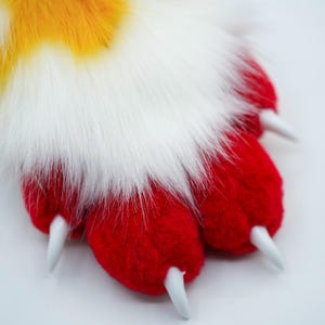 Furry Paws With Star Pattern and Colorful Style | Fluffy Fursuit ...