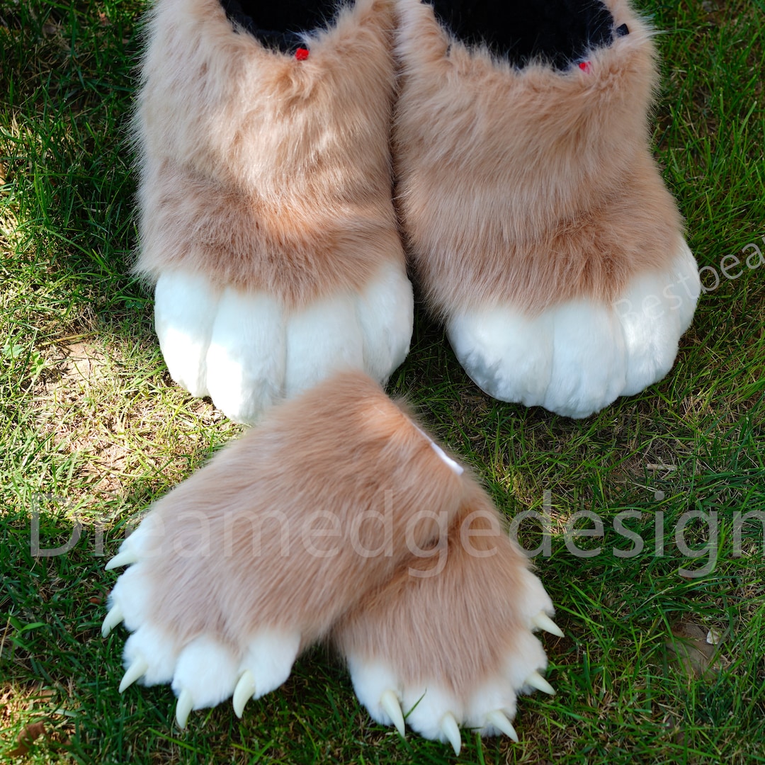 Fursuit Foot Paws, Fursona Furry Paws Outdoor, Comic Con Accessory ...