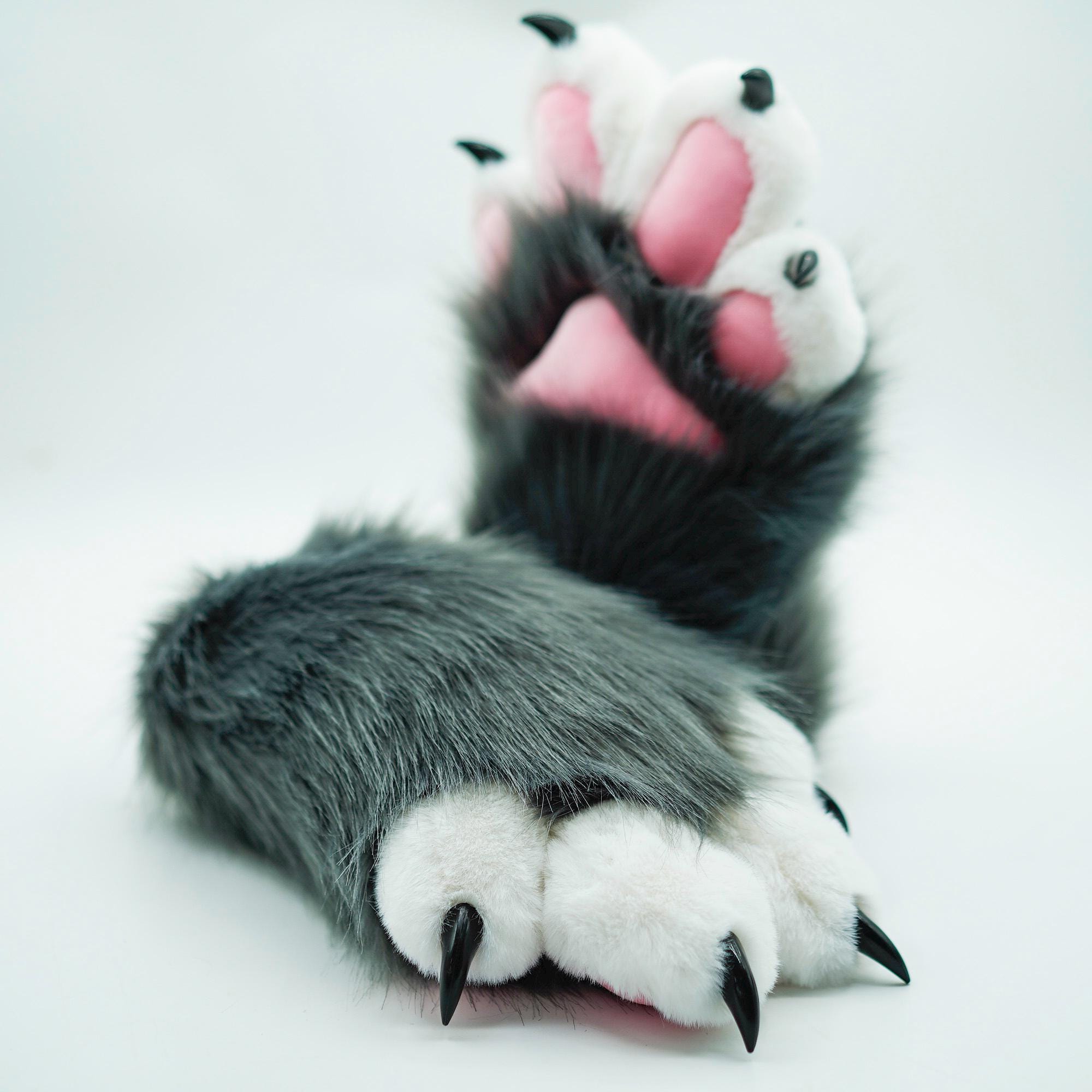 Dark Grey Puppy Paws, Furry Gloves, Cosplay Gloves, Cat Paws, Puppy ...