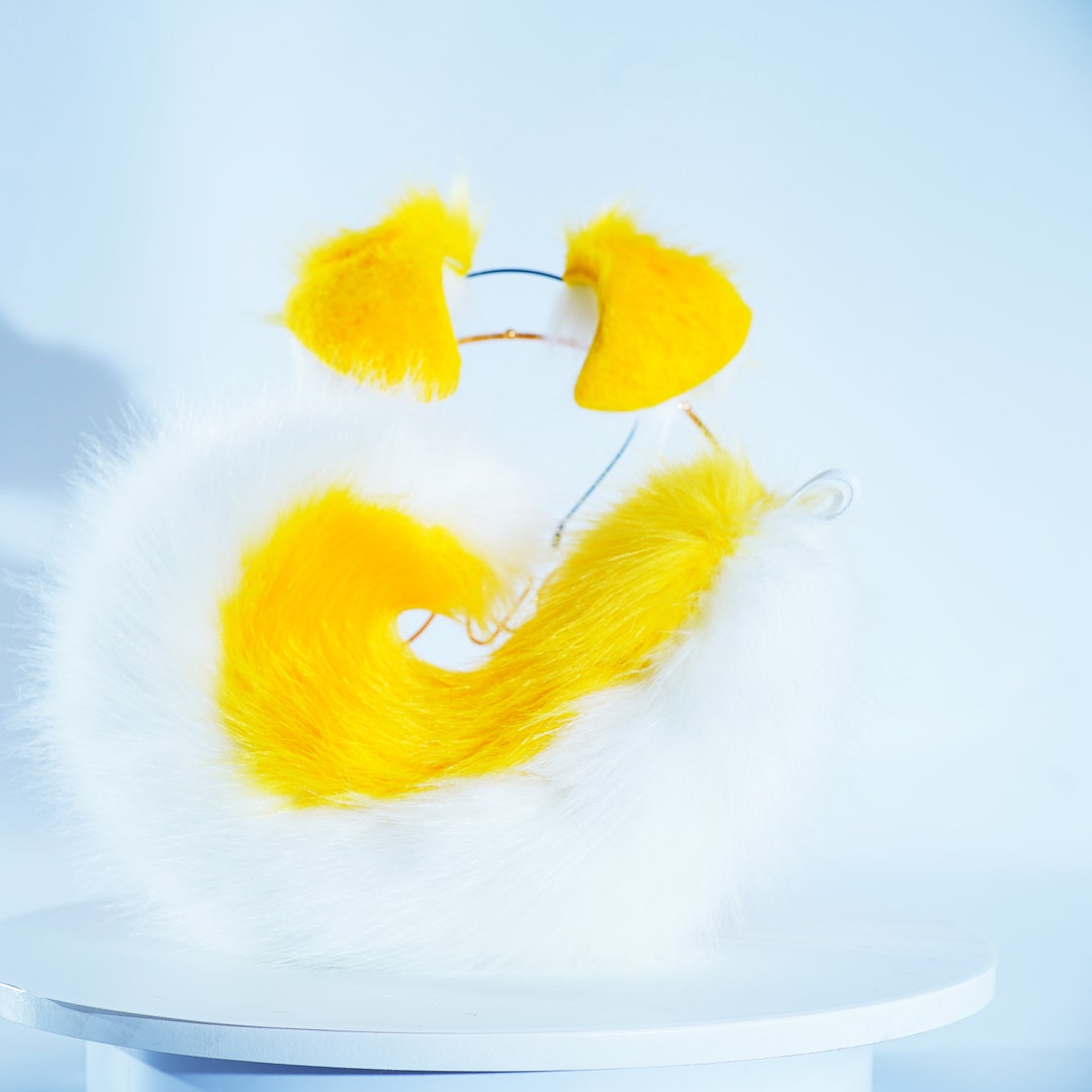 Lemon Shepherd Dog Tail and Ear Set Dog Ear and Tail Set Animal Cosplay ...