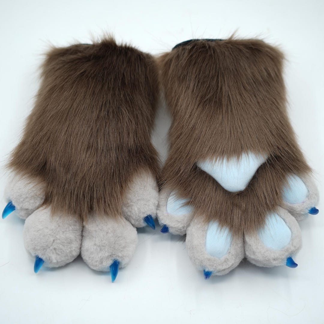 Fursuit Handpaws Custom Made Furry Paws | Faux Fur Cosplay Costume ...